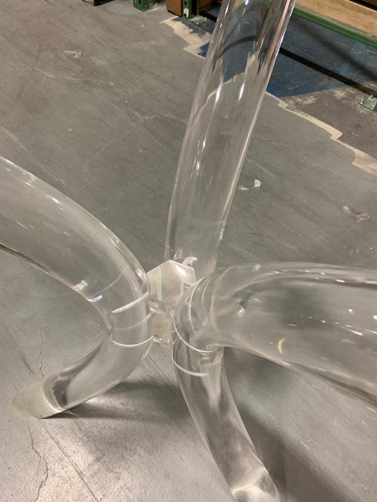 Sabot Leg Lucite Table Base, circa 1980s at 1stDibs