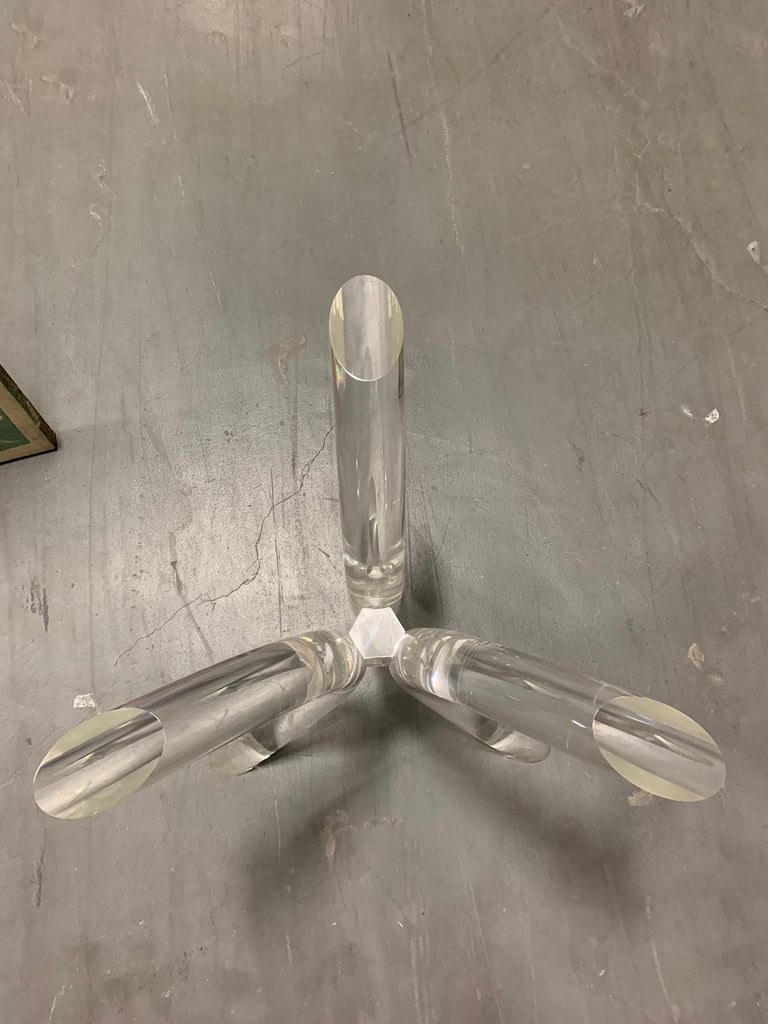 Sabot Leg Lucite Table Base, circa 1980s at 1stDibs