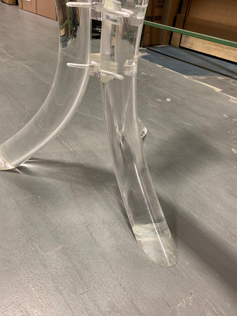Sabot Leg Lucite Table Base, circa 1980s at 1stDibs