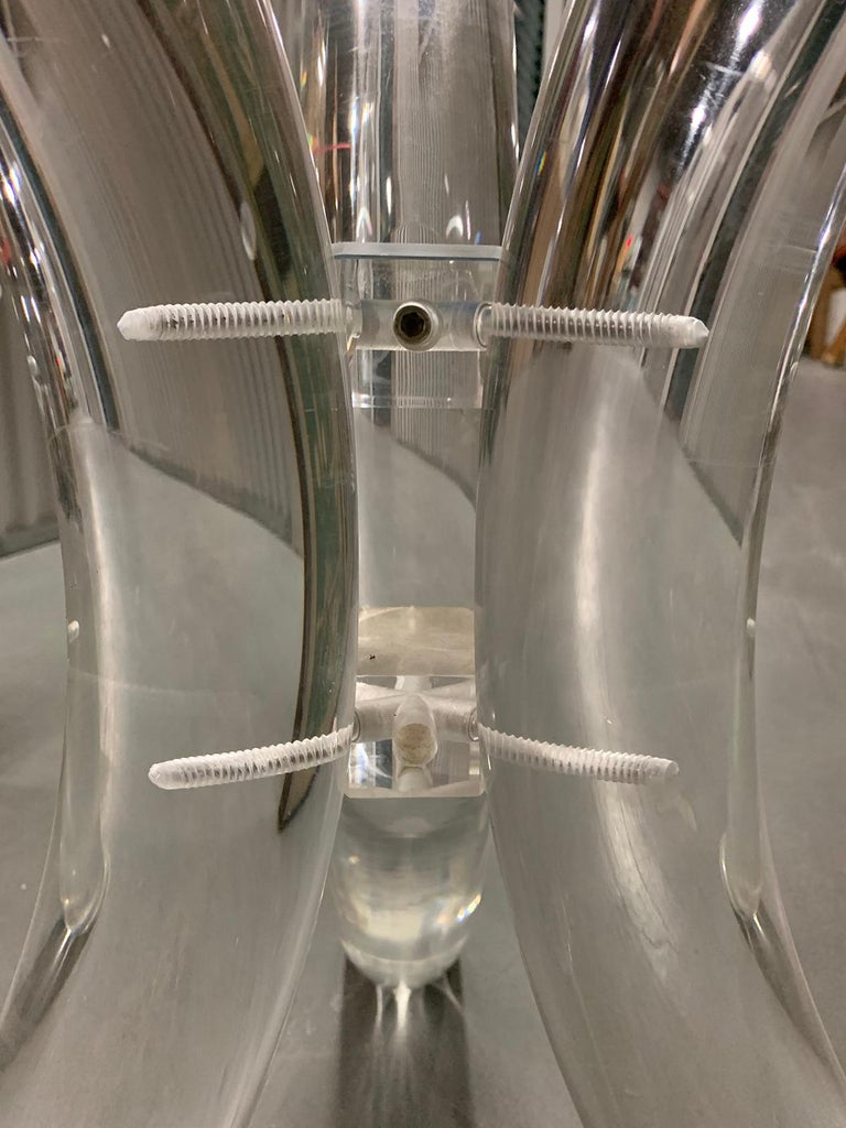 Sabot Leg Lucite Table Base, circa 1980s at 1stDibs