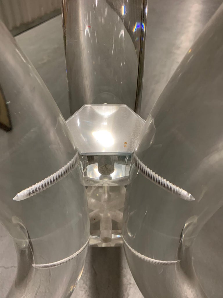 Sabot Leg Lucite Table Base, circa 1980s at 1stDibs