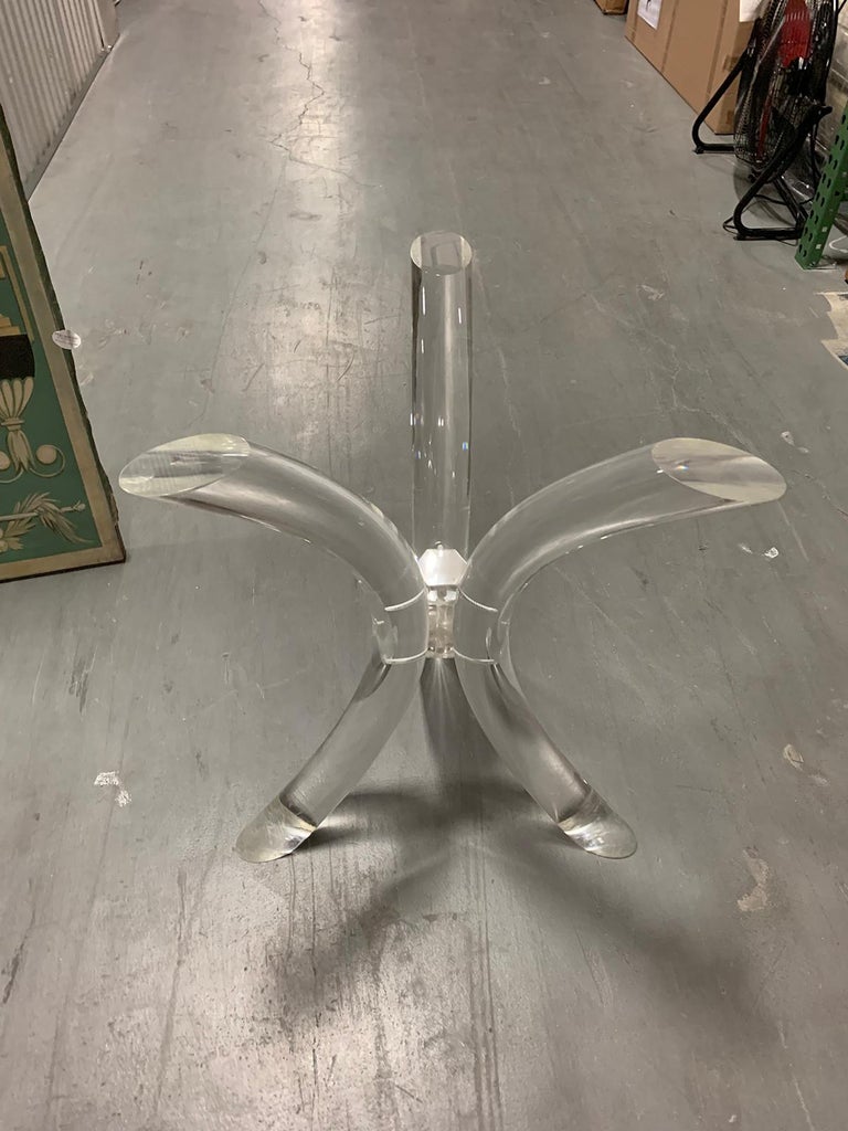 Sabot Leg Lucite Table Base, circa 1980s at 1stDibs