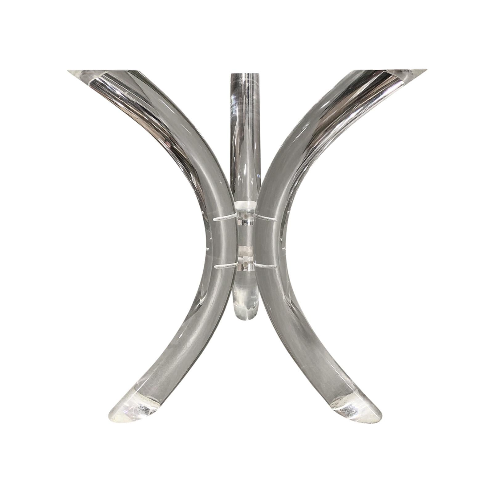 Sabot Leg Lucite Table Base, circa 1980s at 1stDibs