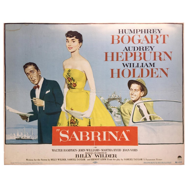 Sabrina Film Poster, 1955 at 1stDibs