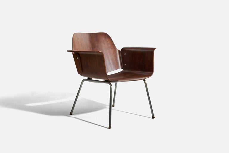 Saburo Inui, "Ply Chair" Lounge Chair, Walnut Plywood, Tendo Mokko ...