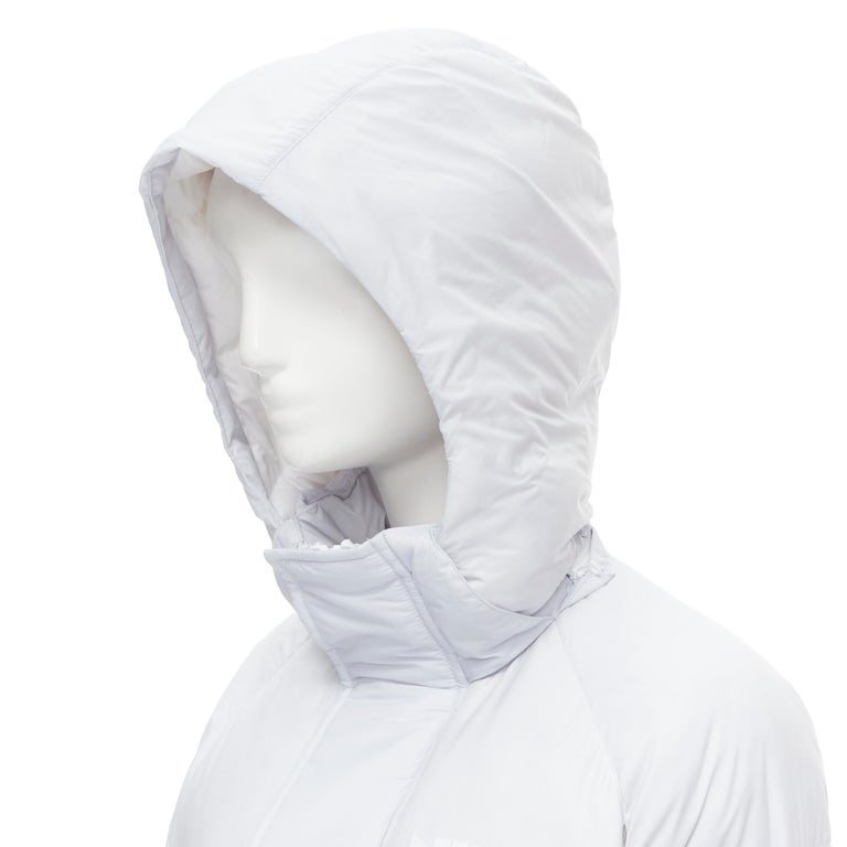 SACAI NIKE grey wool deconstructed oversized padded puffer jacket S For ...