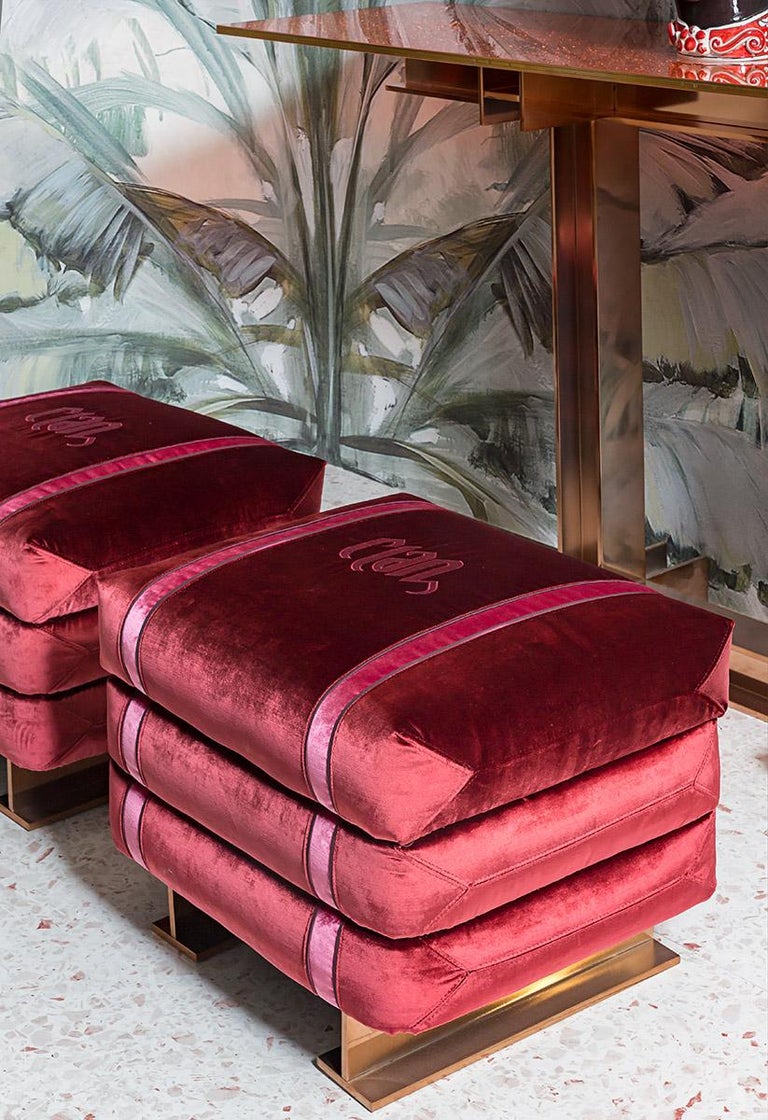 Sacco, Fashion Pouf in Cement Boxes Shape For Sale at 1stDibs