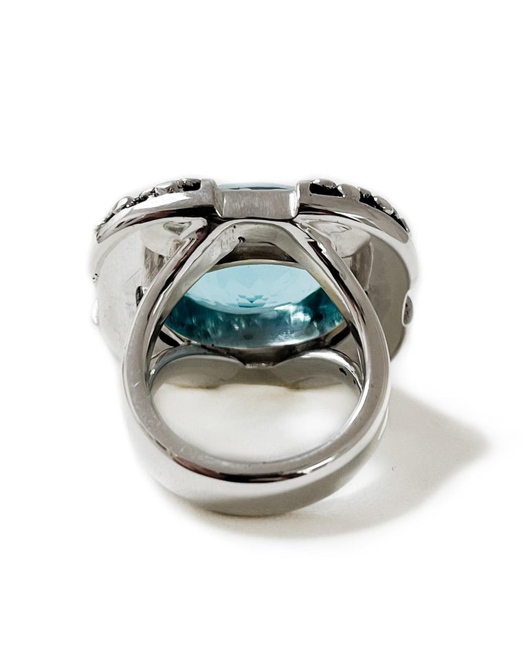 Customizable Sacha Ring in Blue Topaz, Iolite and Argentium Silver For ...