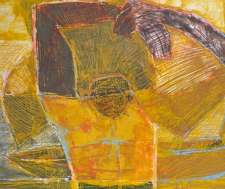 Sacha Thebaud Tebo - Yellow Ship with Workers Unloading - Caribbean Art ...