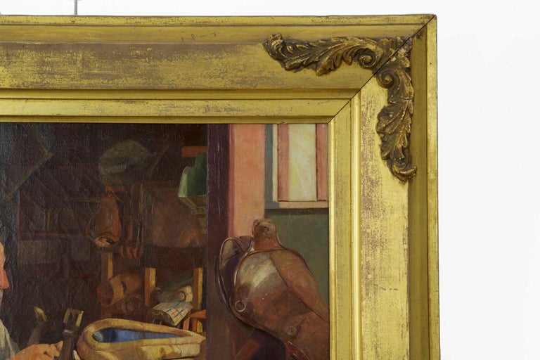 “Saddlemaker’s Shop” Oil Painting by Joseph Kavanagh R.H.A. (Irish ...