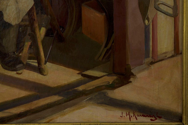 “Saddlemaker’s Shop” Oil Painting by Joseph Kavanagh R.H.A. (Irish ...