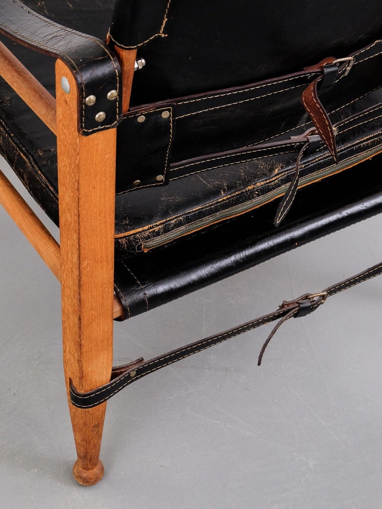 Safari Chair by Aage Bruun and Søn, Denmark, 1960s For Sale at 1stDibs