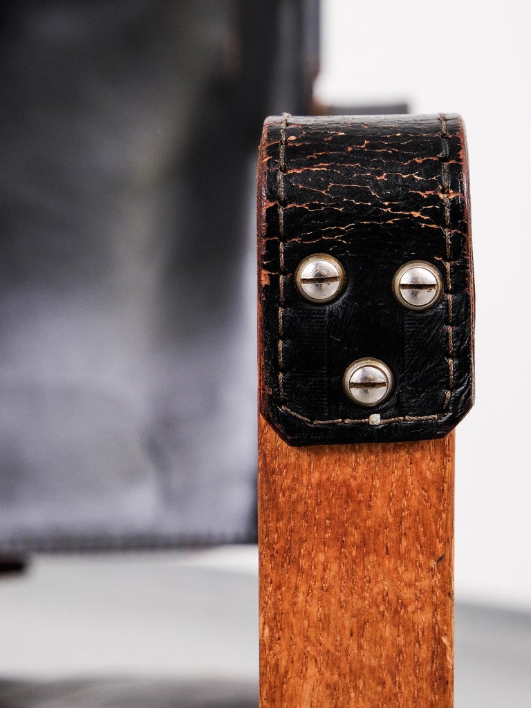 Safari Chair by Aage Bruun and Søn, Denmark, 1960s For Sale at 1stDibs