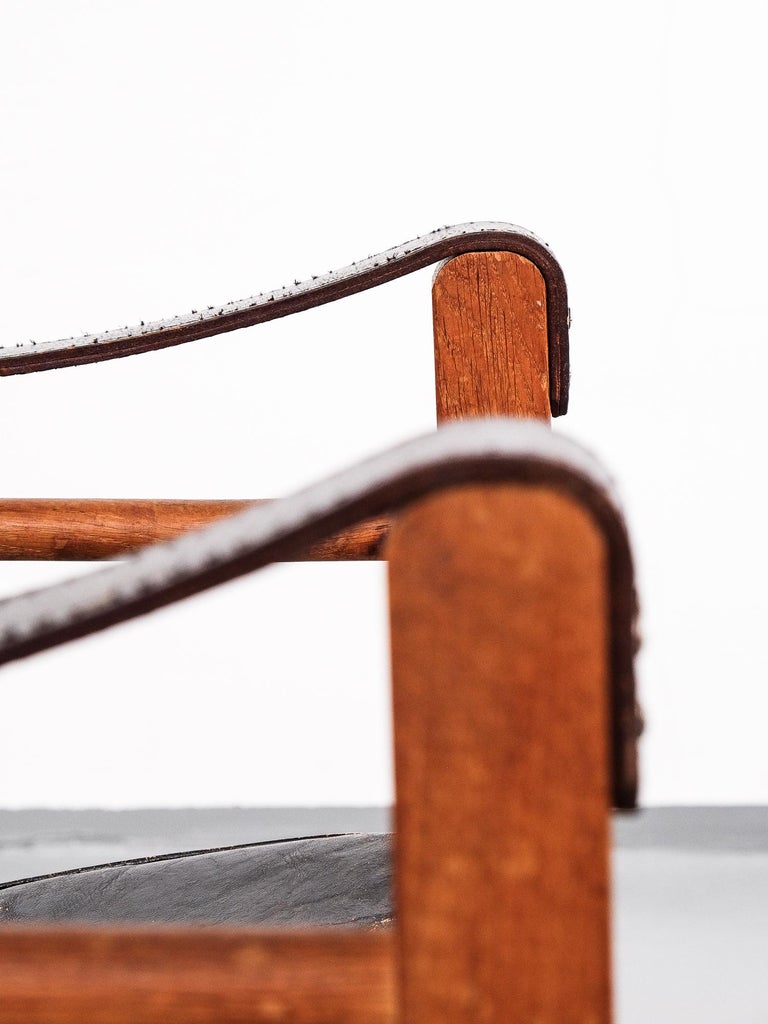 Safari Chair by Aage Bruun and Søn, Denmark, 1960s For Sale at 1stDibs