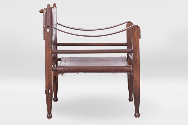 Safari Chair by Aage Bruun and Son, Denmark, 1960s For Sale at 1stDibs