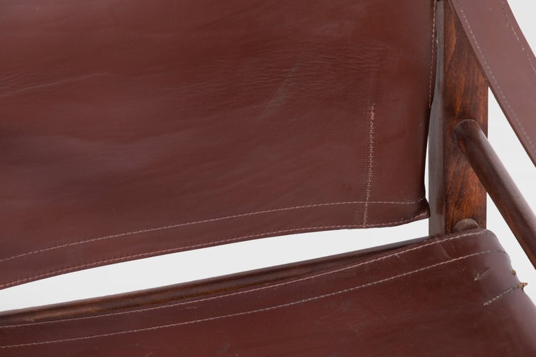 Safari Chair by Aage Bruun and Son, Denmark, 1960s For Sale at 1stDibs