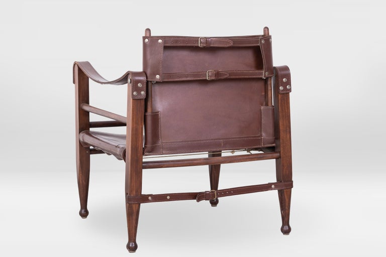 Safari Chair by Aage Bruun and Son, Denmark, 1960s For Sale at 1stDibs