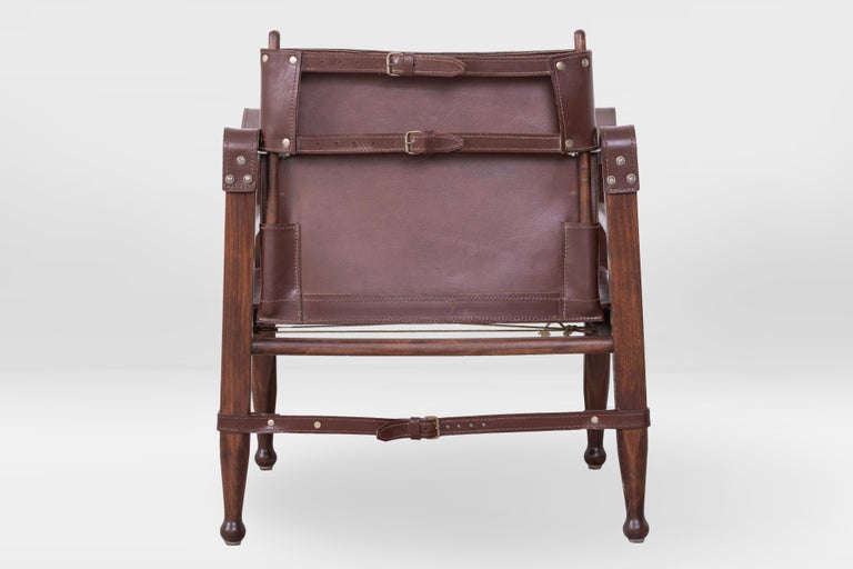 Safari Chair by Aage Bruun and Son, Denmark, 1960s For Sale at 1stDibs