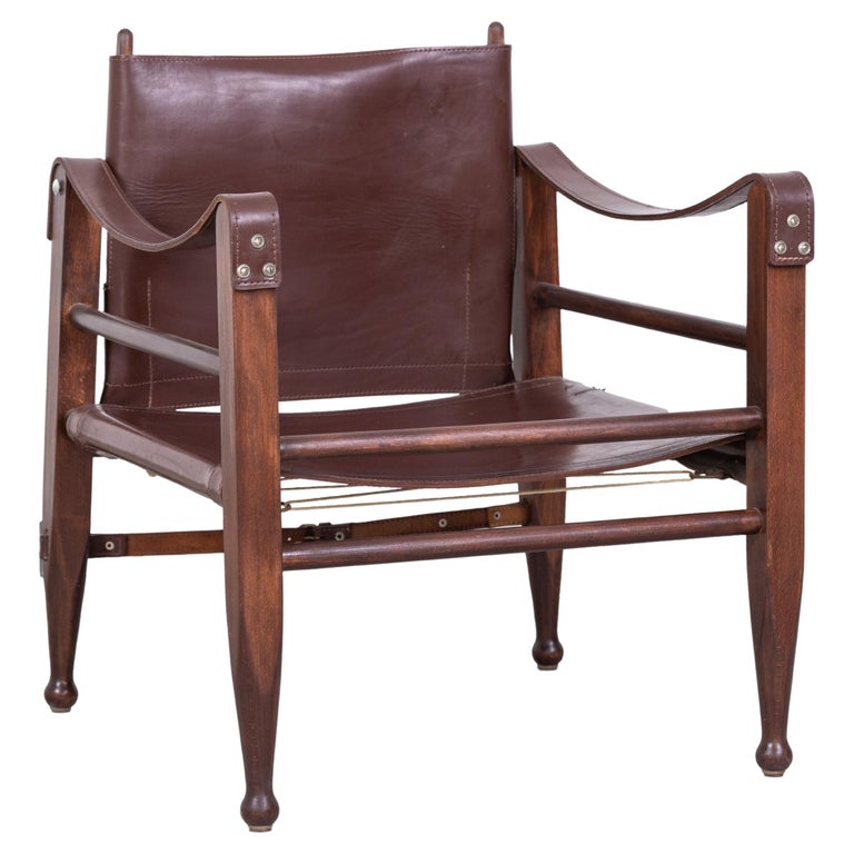 Safari Chair by Aage Bruun and Son, Denmark, 1960s For Sale at 1stDibs