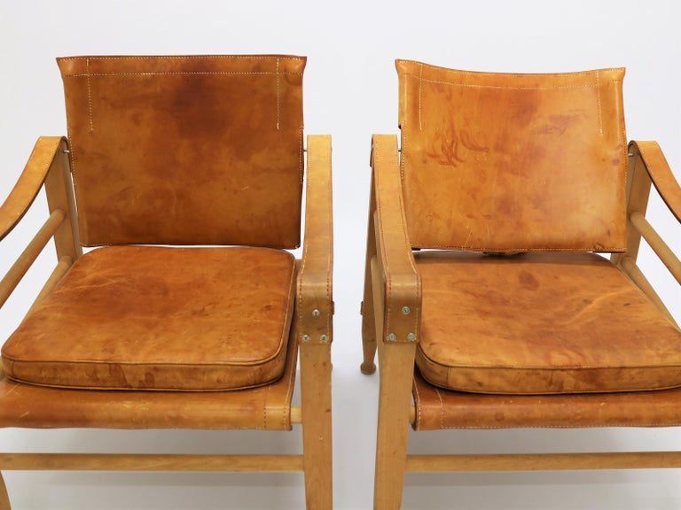 Safari Chairs by Aage Bruun and Son, Denmark, 1960s For Sale at 1stDibs