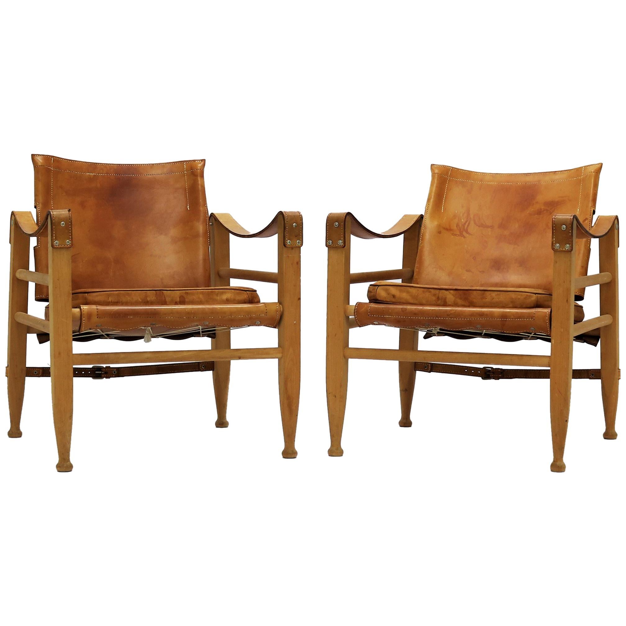 Safari Chairs by Aage Bruun and Son, Denmark, 1960s For Sale at 1stDibs