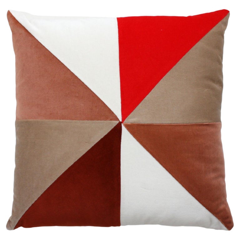 Safira Earth Velvet Deluxe Handmade Decorative Pillow For Sale at 1stDibs