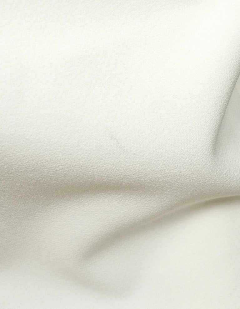 Safiyaa Ivory One-Shoulder Embellished Crepe Gown sz 8 For Sale at ...