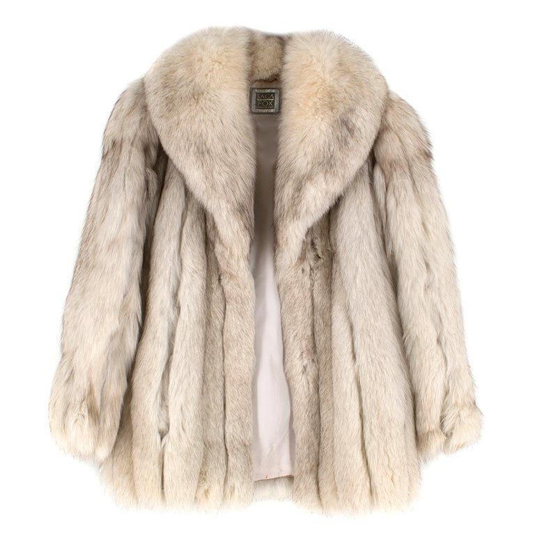 Saga Fox Platinum Fox Fur Coat at 1stDibs | saga fox fur coat value, saga fox fur coat