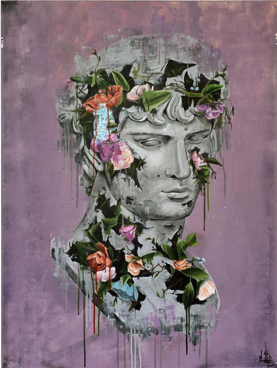 Sage Barnes - Ruins #1 by Sage Barnes, acrylic on canvas 2016 For Sale ...