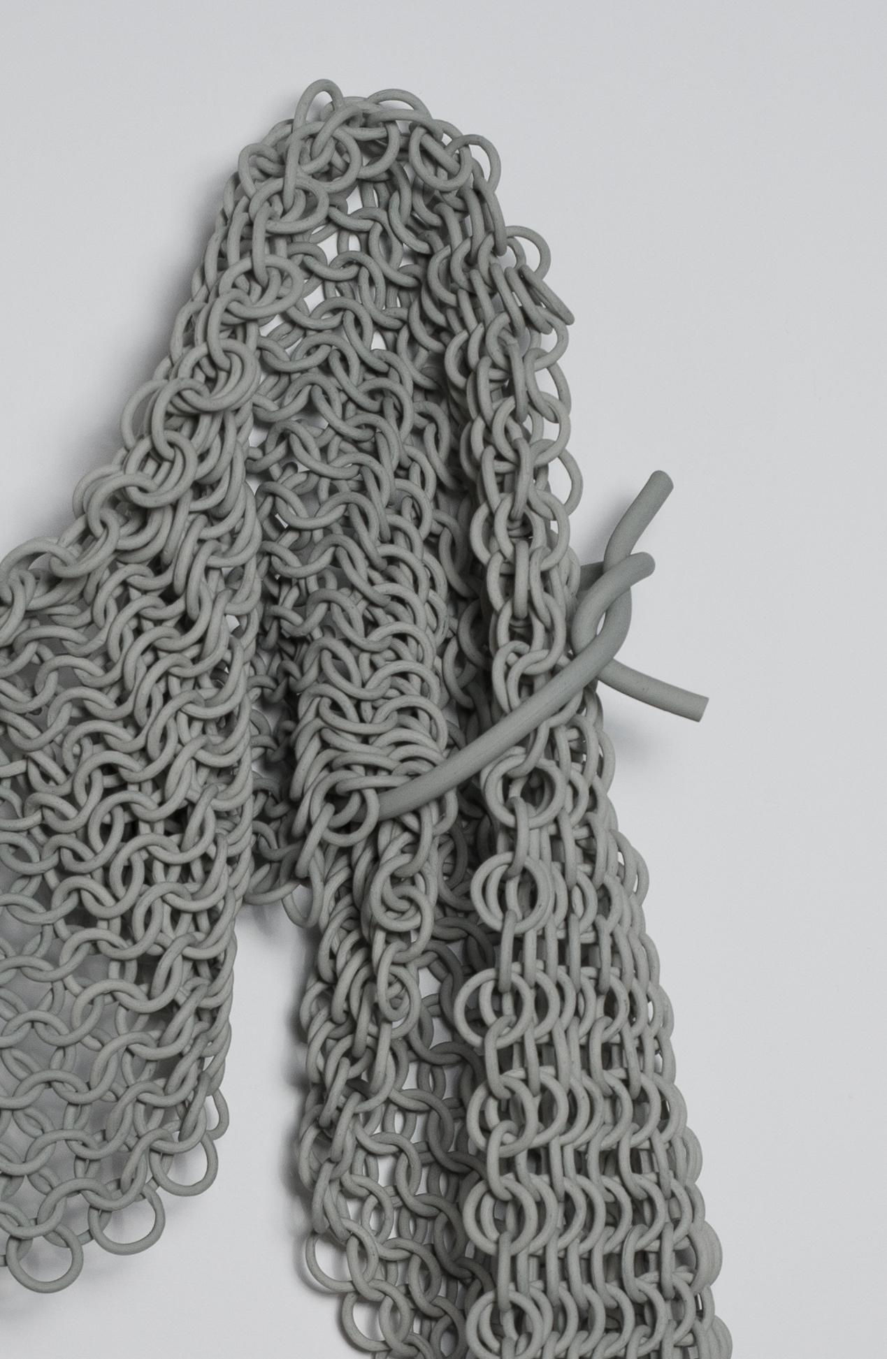 Sage Green Ceramic Chain Wall Sculpture by Taylor Kibby For Sale at 1stDibs