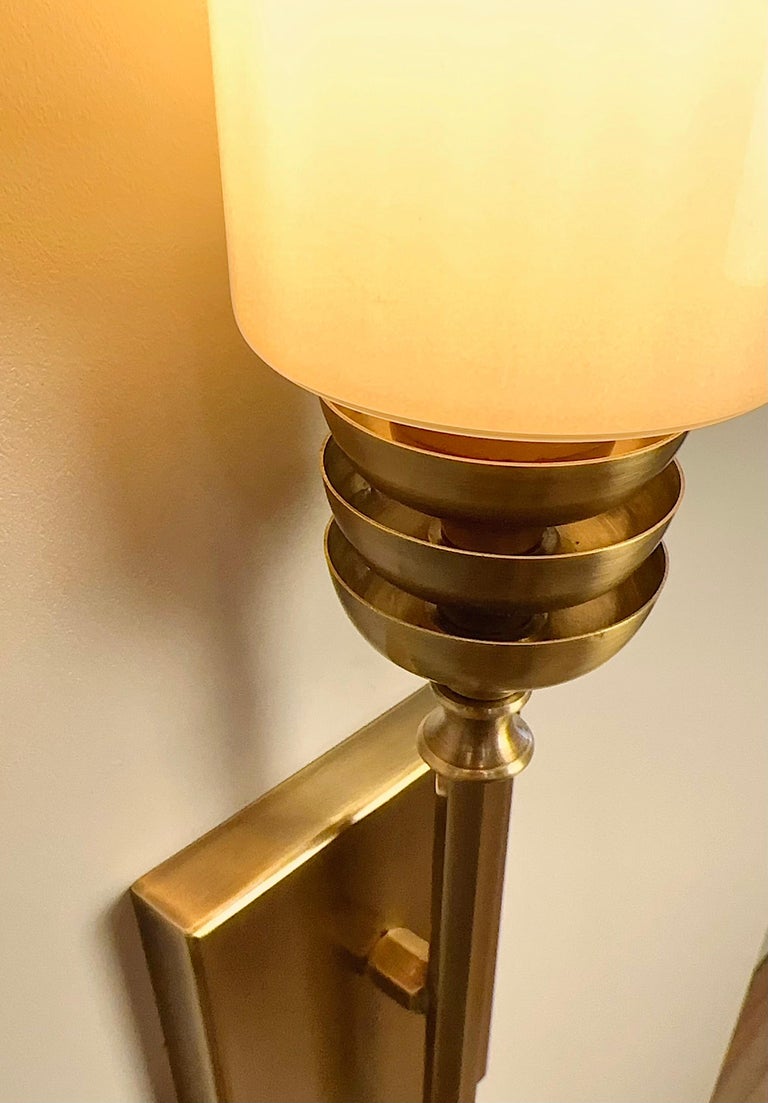 Sagovia Brass Wall Sconce in Mid-Century Modern Style For Sale at 1stDibs