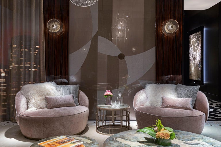 Said Table in Stainless Steel with Liquid Metal Champagne or Bronze ...