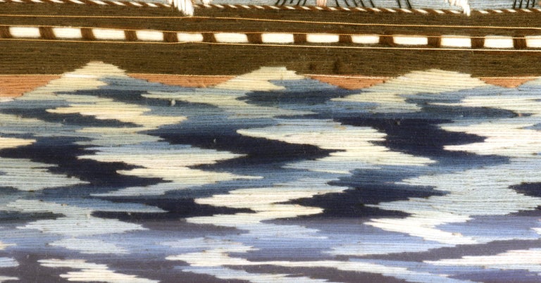 Sailor's Woolwork of Royal Navy on Checkerboard Sea For Sale at 1stDibs