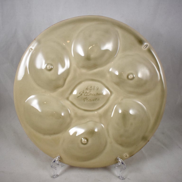 Saint Clément French Faïence Sand Gray Majolica Shell, Rope and Lemon ...