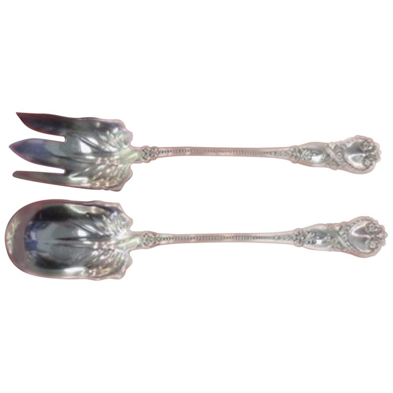 Saint James by Tiffany Sterling Salad Serving Set Long 2-Piece For Sale ...