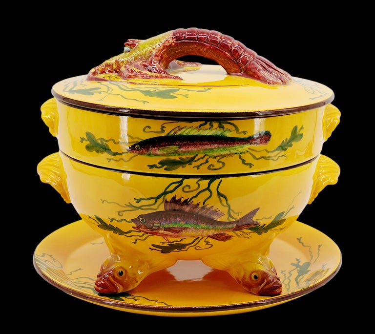 SAINT-JEAN-DU-DESERT French Fish or Shellfish Tureen, Late 1940s For ...