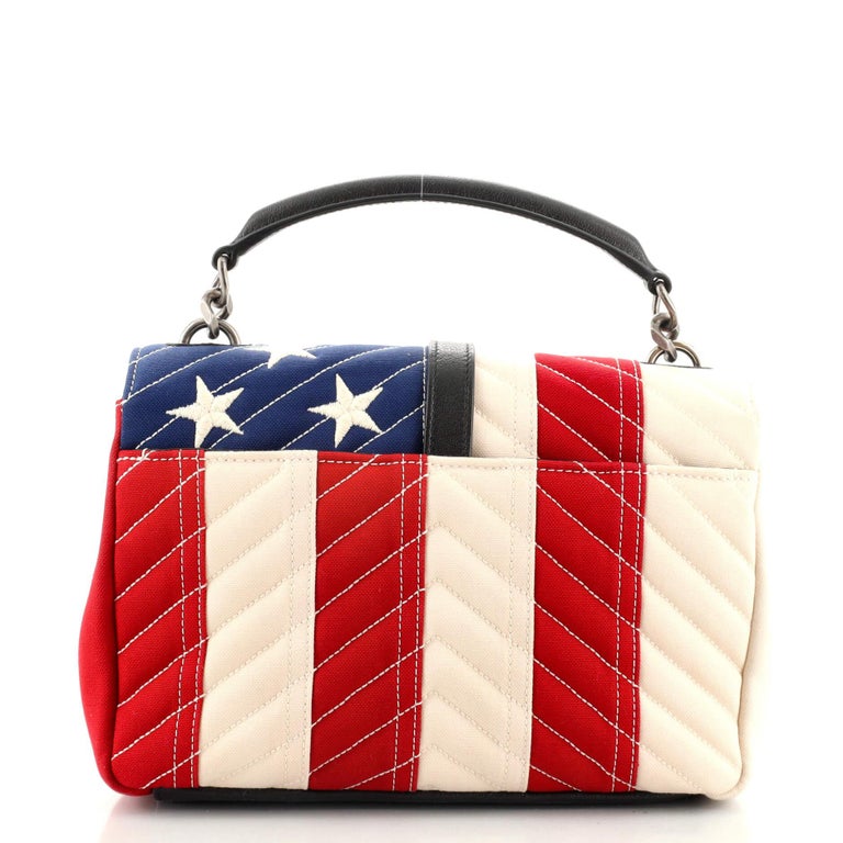 Saint Laurent American Flag Classic Monogram College Bag Matelasse ...