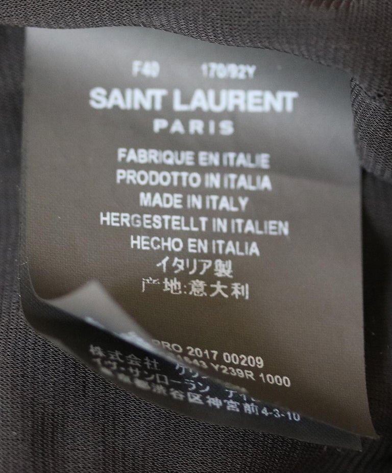 Saint Laurent Asymmetric Embellished Stretch Crepe Dress For Sale At