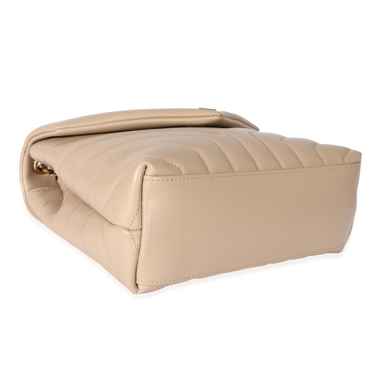 Saint Laurent Beige Small Loulou Bag For Sale at 1stDibs