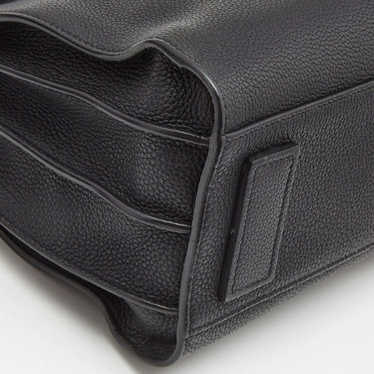 Saint Laurent Black Grained Leather Baby Classic Sac De Jour Tote For ...