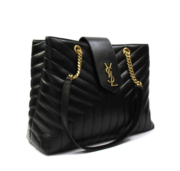 Saint Laurent Black Leather Lou Lou Bag at 1stDibs