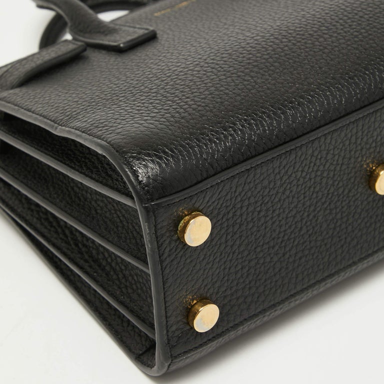 Saint Laurent Black Leather Nano Classic Sac De Jour Tote For Sale at ...