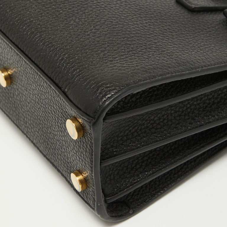 Saint Laurent Black Leather Nano Classic Sac De Jour Tote For Sale at ...