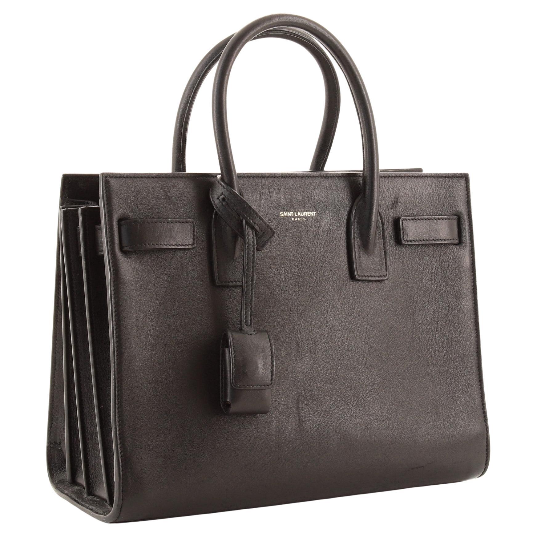 YSL Yves Saint Laurent Plum Cabas Chyc Large Satchell Bag at 1stDibs