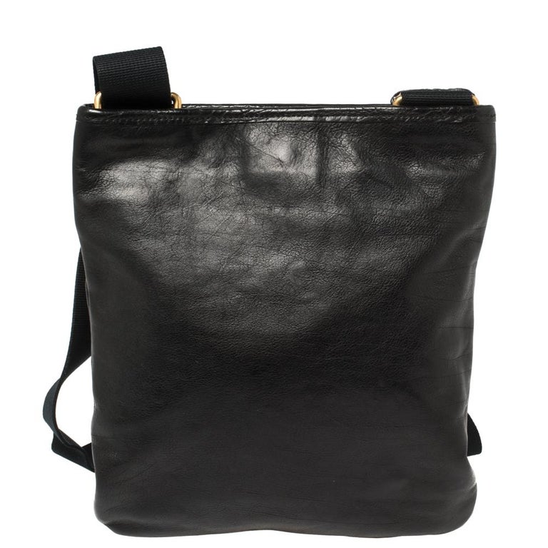 Saint Laurent Black Leather Small Vavin Messenger Bag at 1stDibs