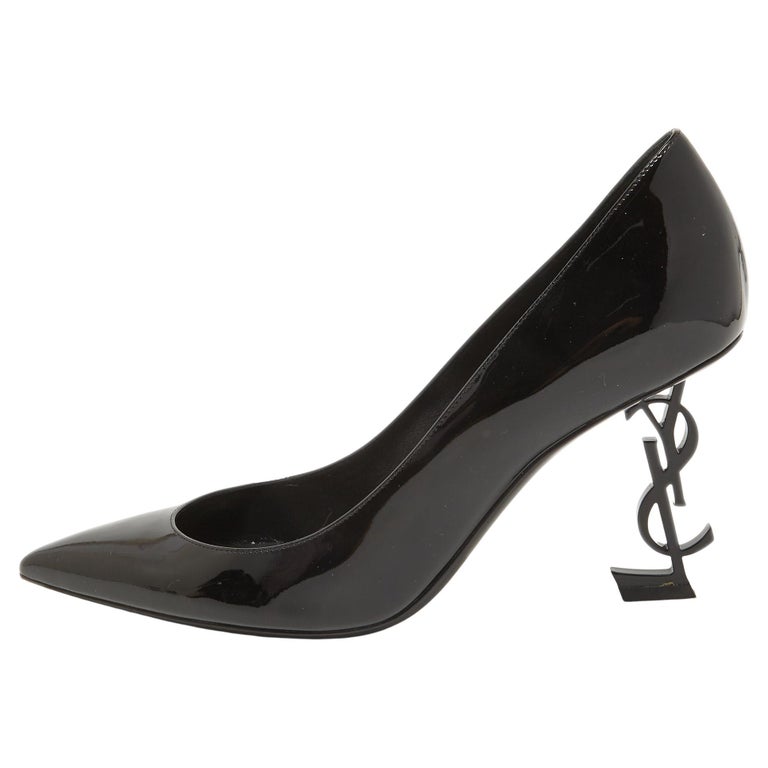 Saint Laurent Black Patent Leather Opyum Pumps Size 38.5 For Sale at ...