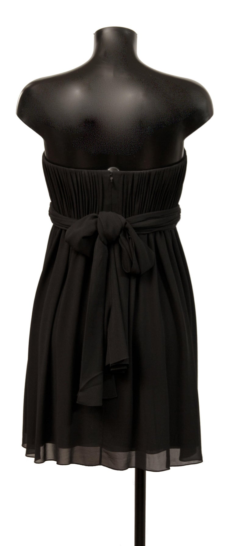 Saint Laurent Black Silk Bustier Dress at 1stDibs | saint laurent cut ...
