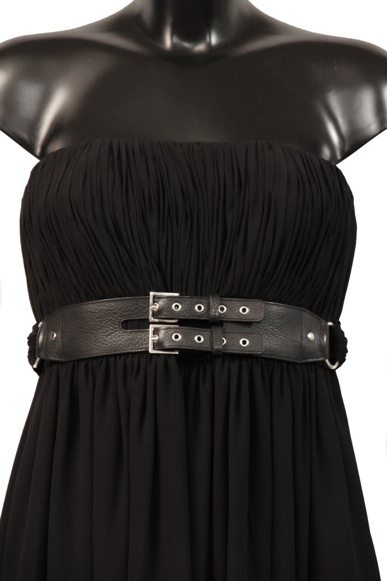 Saint Laurent Black Silk Bustier Dress at 1stDibs | saint laurent cut ...