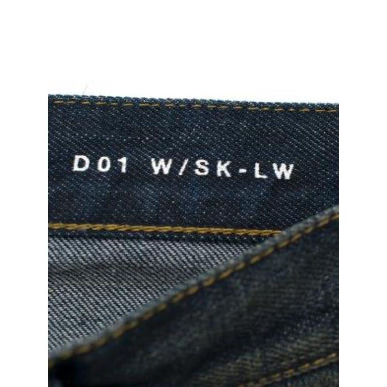 Saint Laurent Blue Distressed Wash Skinny Jeans For Sale at 1stDibs