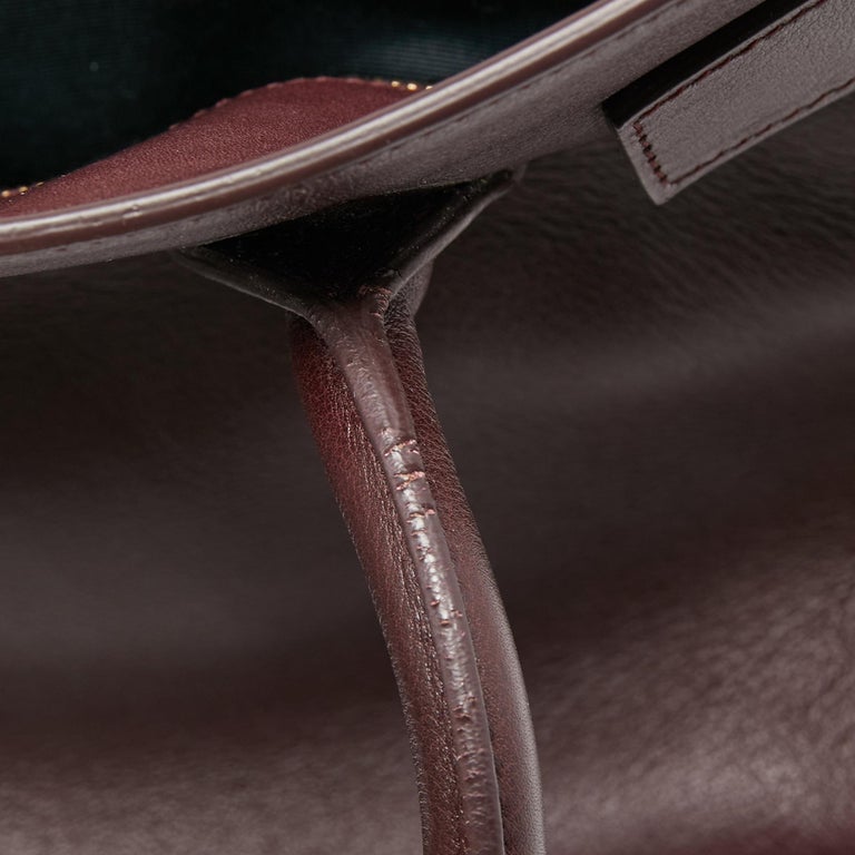Saint Laurent Burgundy Leather Small Classic Sac De Jour Tote For Sale ...